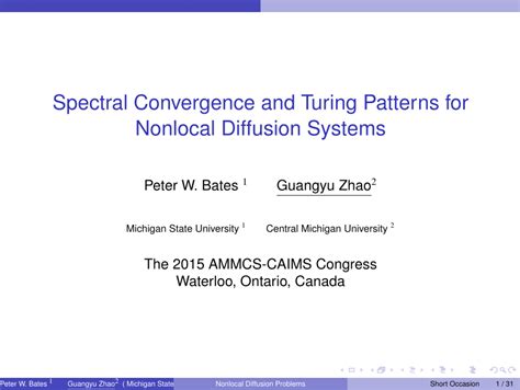 Pdf Spectral Convergence And Turing Patterns For Nonlocal Diffusion Systems