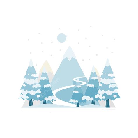 Winter Nature Snow Vector Hd Images Winter Snow Snow Forest Vector Design Elements Winter