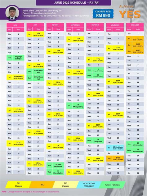 YES International College ACCA Diploma In Financial And Management Accounting RQF Level