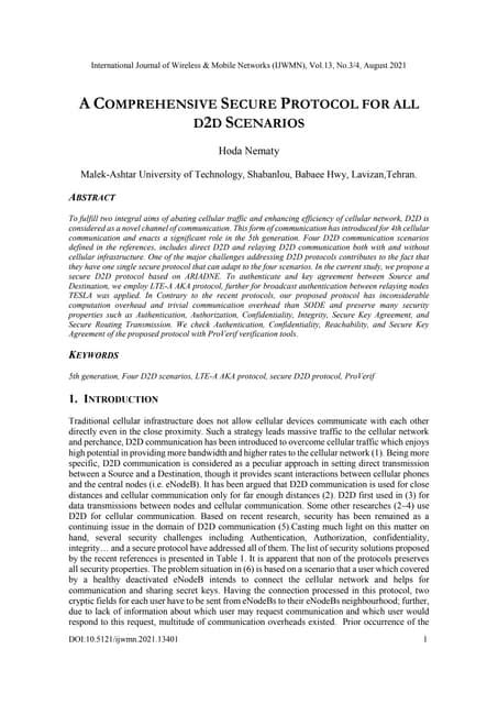 A Comprehensive Secure Protocol For All D2d Scenarios Pdf
