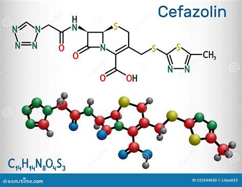 Cefazolin Cefazoline Cephazolin Molecule It Is S Beta Lactam