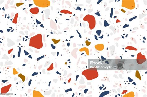 테라초 배경 화강암 바닥 매끄러운 패턴 돌 소재 질감 벡터 모던 이탈리안 콘크리트 와 대리석 패턴 갈색에 대한 스톡 벡터 아트 및 기타 이미지 Istock