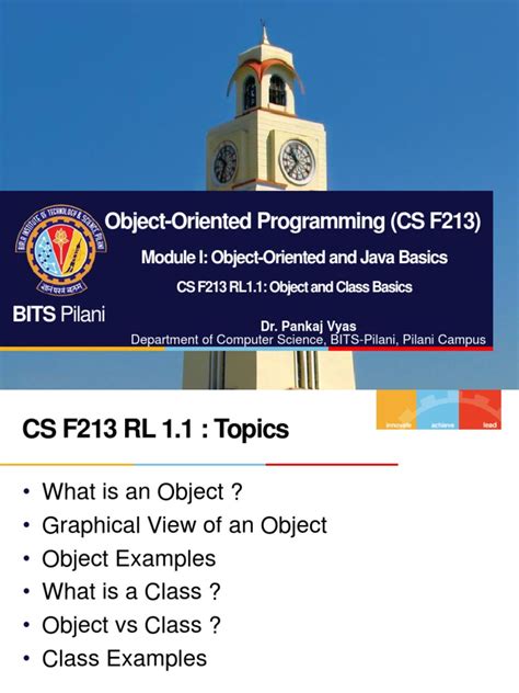 introduction to object oriented programming concepts defining objects classes and class