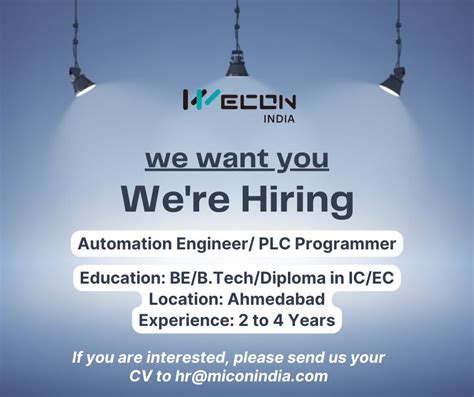 Micon Automation Systems Pvt Ltd On Linkedin Hiring Plcprogrammer