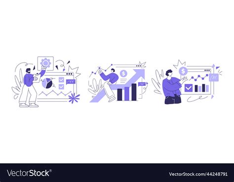Flat Design Statistical And Data Analysis Vector Image
