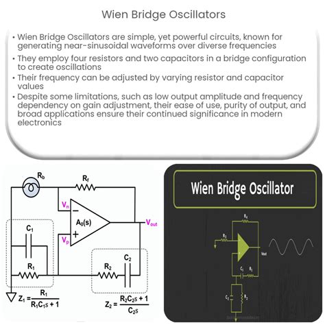 Wien Bridge Oscillators How It Works Application And Advantages