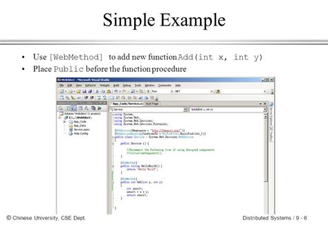 Chinese University CSE Dept Distributed Systems Simple Example