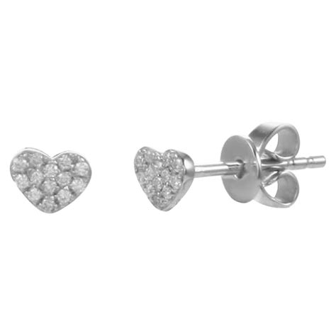 14k White Gold Diamond Earrings For Sale At 1stdibs