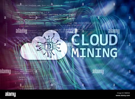 Cloud Computing Data Or Cryptocurrency Bitcoin Ethereum Mining In Data Center Server Room