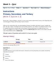 Week 3 Quiz Attempt 1 Docx Week 3 Quiz Due Nov 16 At 11 59pm Points 10 Questions 10 Time