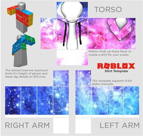 Galaxy Roblox Shirt Template