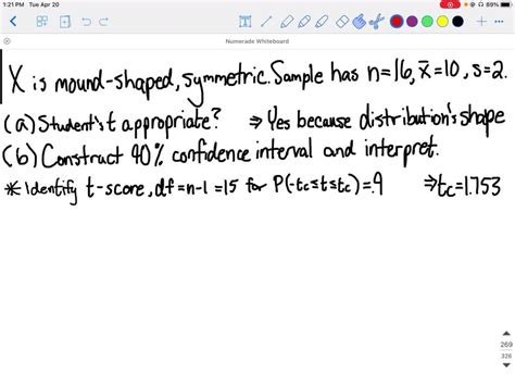 Solvedbasic Computation Confidence Interval Suppose X Has A Mound