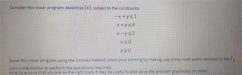 Solved Consider This Linear Program Maximise Subject To