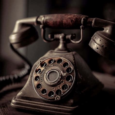 Download Vintage Rotary Phone Sepia Tone Wallpaper