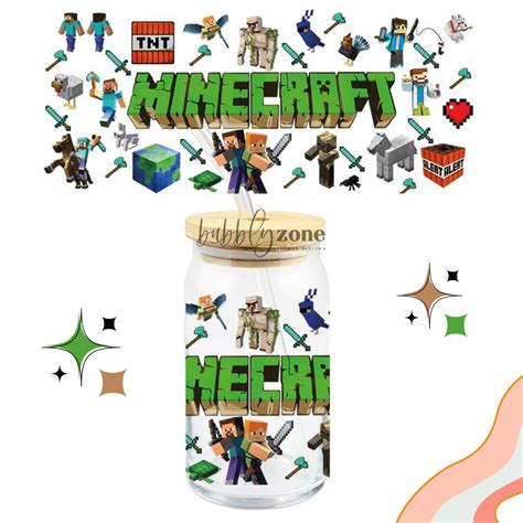 Minecraft Uv Dtf Wrap Bubbly Zone