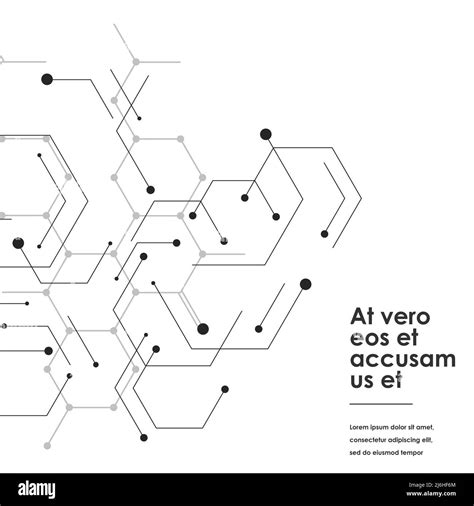 Hexagons Connect Abstract Background Geometric Science And Technology Motion Design Vector