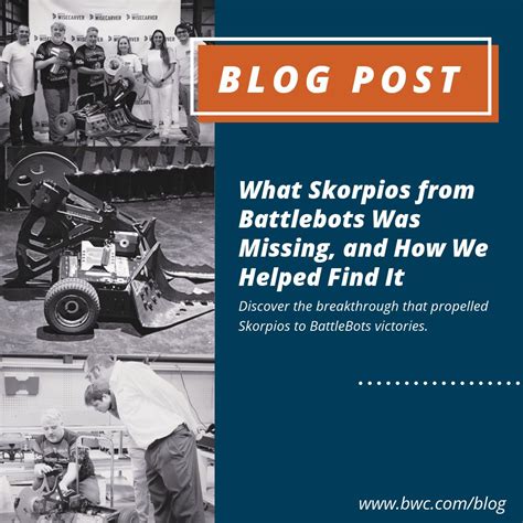 Battlebots Skorpios Robot Robotics Blog Bishop Wisecarver