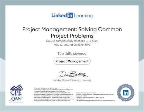 Rachelle Lebrun On Linkedin Certificate Of Completion