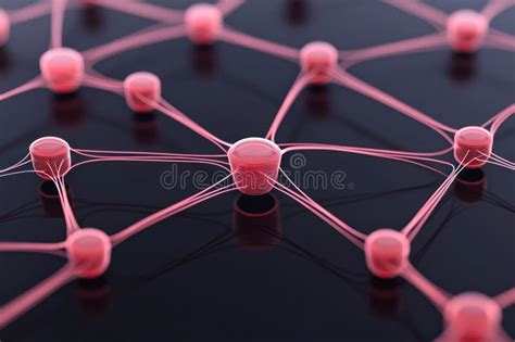 Interconnected Digital Spheres Network Of Technology And Communication Stock Illustration