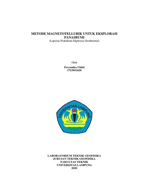 Laporan Praktikum Eksplorasi Geothermal Metode Mt Pdf