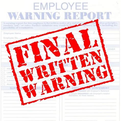 Written Warning Form Letter Example Writing Templates