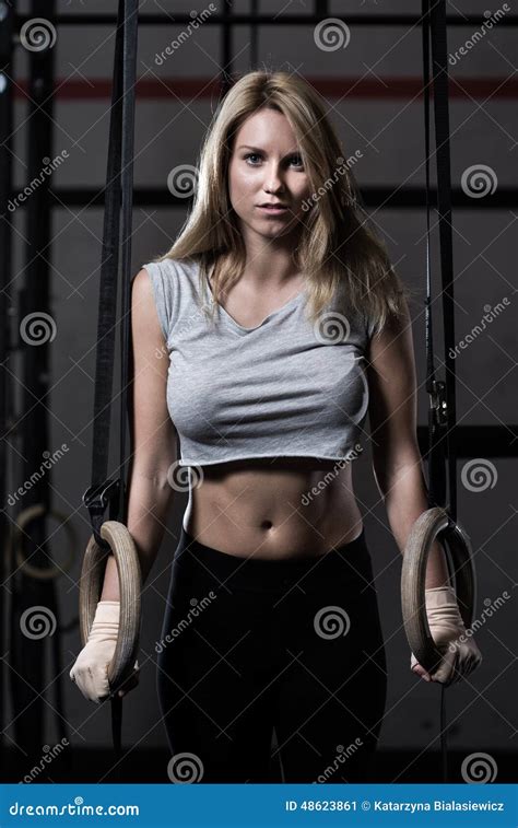 Girl Training At The Gym Stock Image Image Of Muscles 48623861