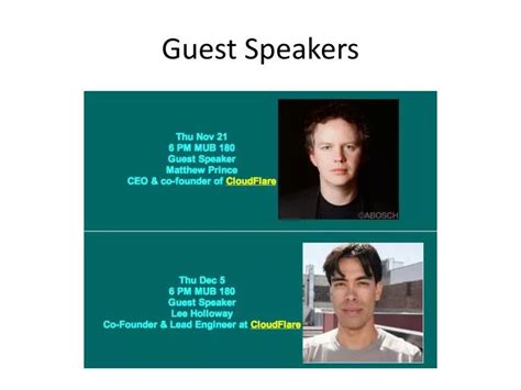 PPT Guest Speakers PowerPoint Presentation Free Download ID