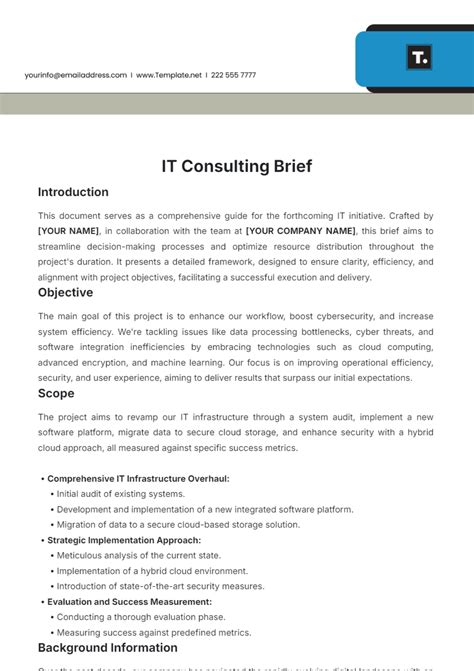 Free Campaign Brief Template To Edit Online