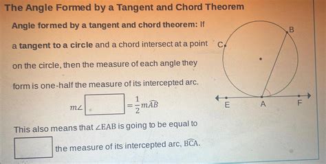 [answered] The Angle Formed By A Tangent And Chord Theorem Angle Formed Kunduz