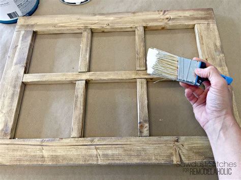 DIY Rustic Window Frame By Sawdust Stitches For Remodelaholic Com Diy Window Frame Window