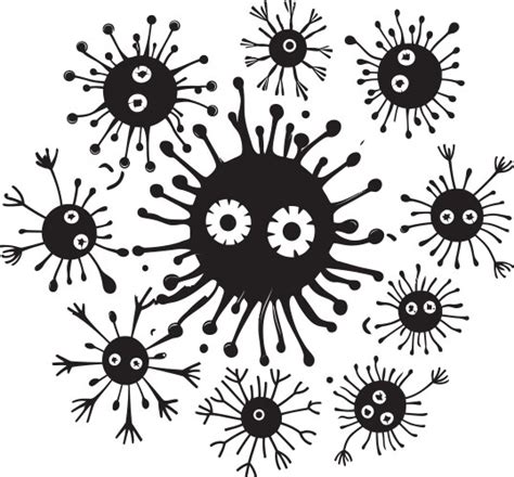 Pathogenic Patterns Graphic Design With Virus Vector Image