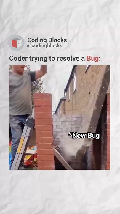 Coder Trying To Resolve A Bug Who Else Can Relate Coding Blocks Code Codingblocks Bugs