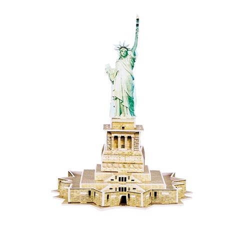 지적 장난감을 조립하는 3 Pcs 3d 퍼즐 미니 월드 빌딩 모델 어린이 자유의 여신상