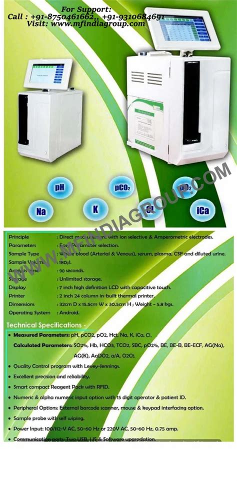 Diagnostic Abg Machine For Hospital Traditional Benchtop Analyzers At
