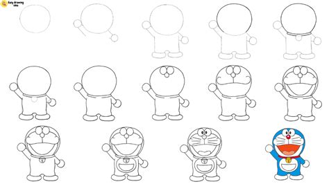 how to draw doraemon eroppa