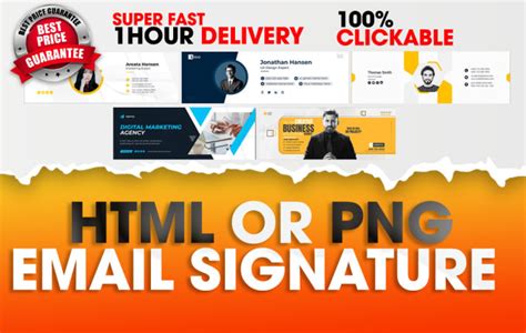 Make Clickable Html Email Signature By Tharindua Fiverr