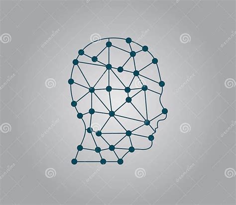 Human Head Mesh Neural Network Stock Illustration Illustration Of