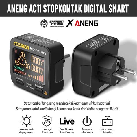 Jual ANENG AC11 Stop Kontak Digital Smart Socket Tester Voltage Test Socket Detector US UK EU AU