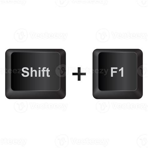 Shift F Illustration Keyboard Button On Dark Color And Transparent Background PNG