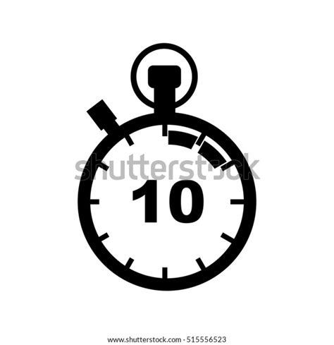 10 Seconds Minutes Stopwatch Icon Clock Stock Vector Royalty Free 515556523