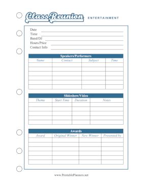 Class Reunion Entertainment