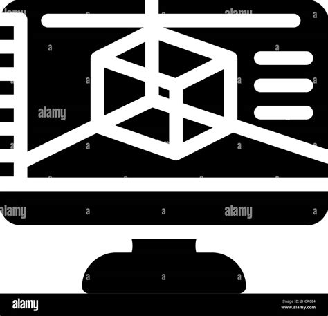 3d Software Glyph Icon Vector Illustration Stock Vector Image And Art Alamy