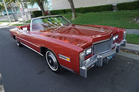 1976 Cadillac Eldorado Convertible Red Leather Stock 182 For Sale