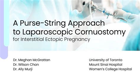 A Purse String Approach To Laparoscopic Cornuostomy