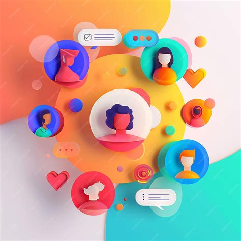 Ui Design Of Messenger Application Round Application Design Premium Ai Generated Image