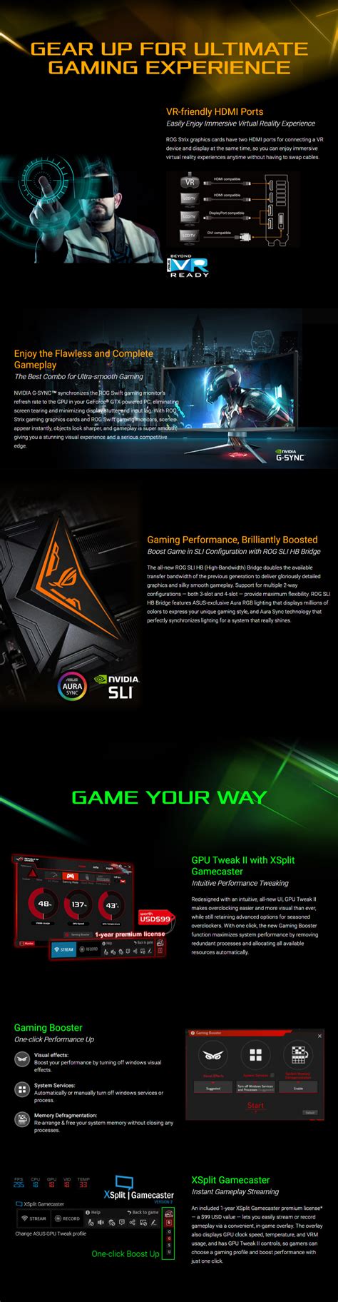 Buy Asus Rog Strix Geforce Gtx Ti Gb Rog Strix Gtx Ti G Gaming Pc Case Gear