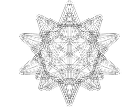 Wireframe Shape Stellated Truncated Icosahedron 3d Printing Model