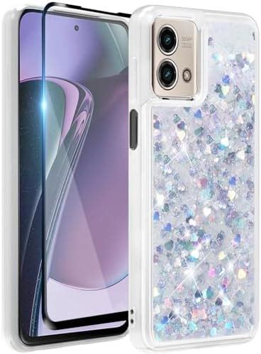 Amazon Com Guzhthi For Moto G Stylus G Case Cute Clear Glitter Flowing Liquid Quicksand