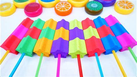 키네틱샌드로 무지개 아이스크림 만들기 동요와 아이 노래 어린이 교육 Youtube