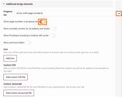 Edit Design Settings Pointerpro